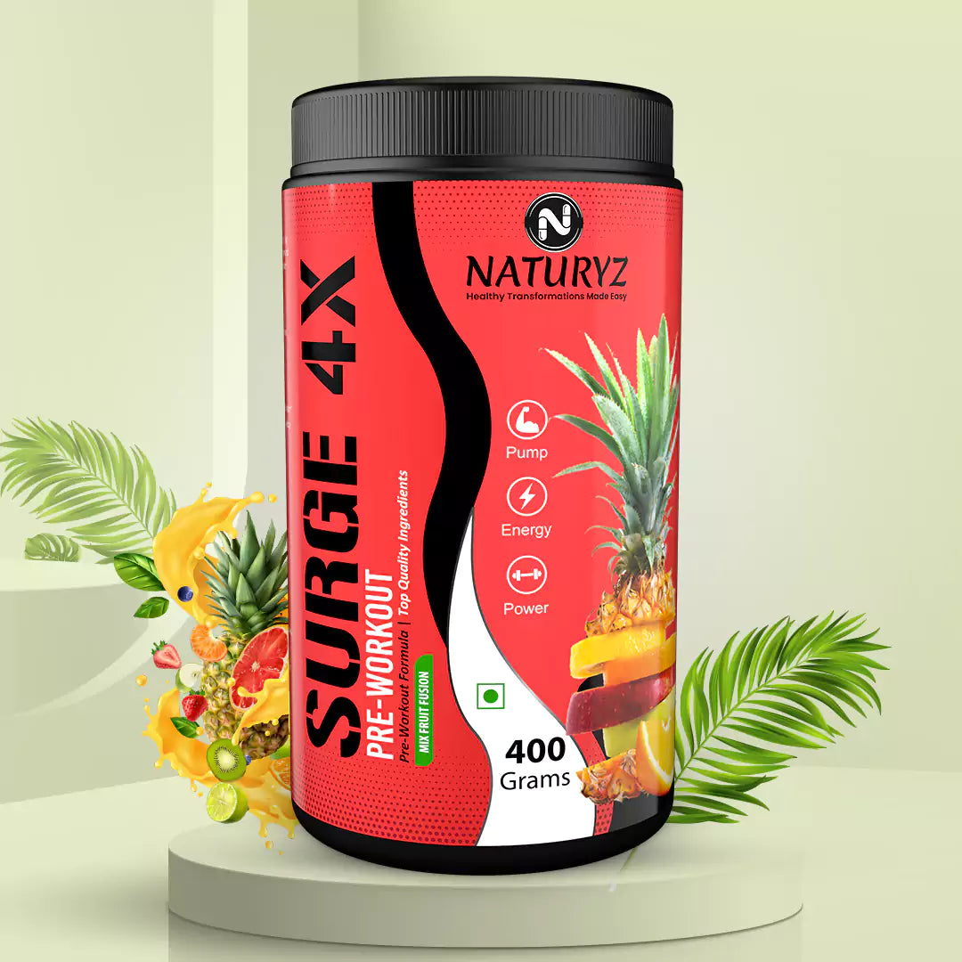 Buy Surge 4X Pre-Workout Formula Mix Fruit Fusion | Naturyz